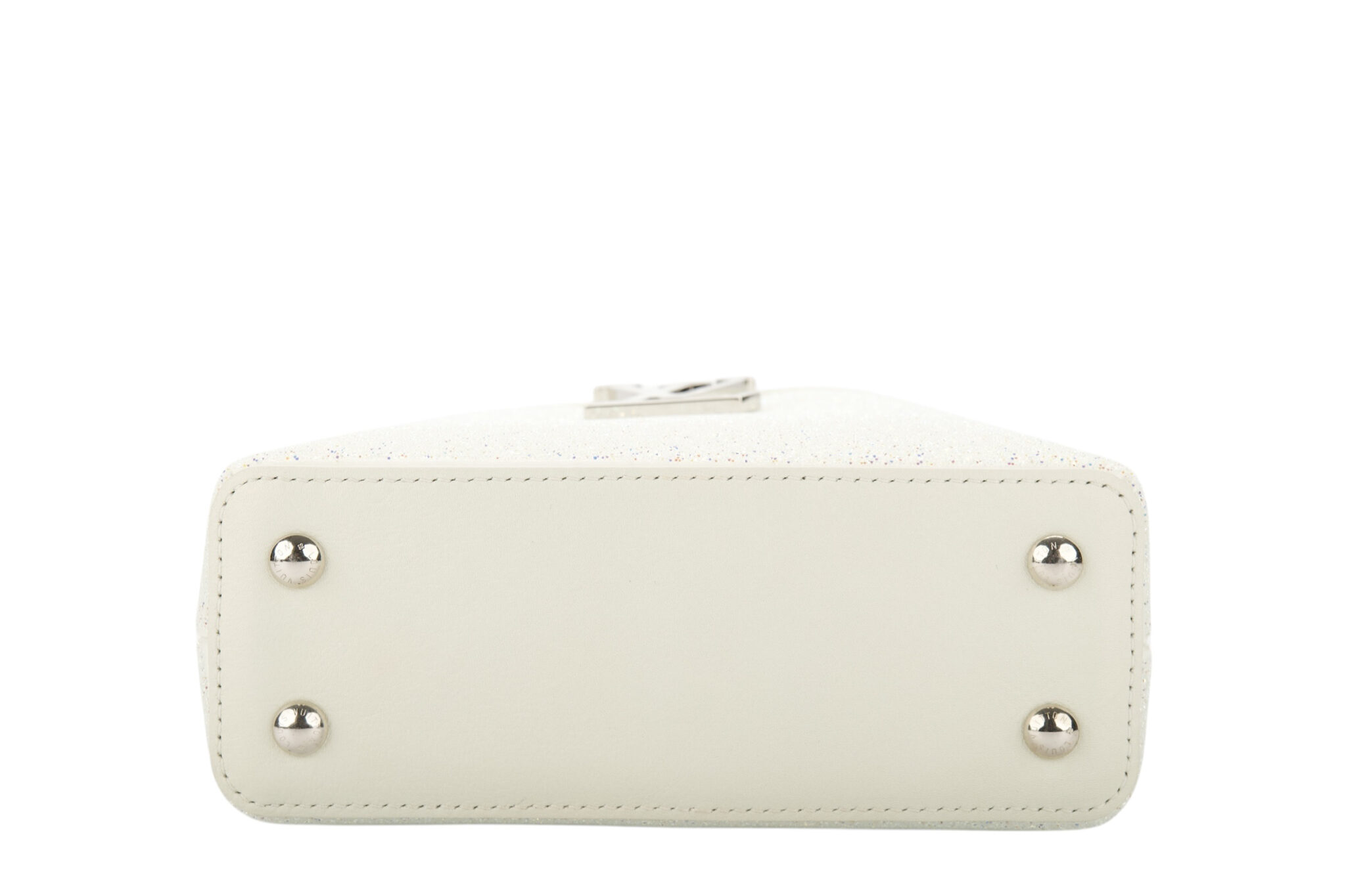 Louis Vuitton Mini Capucines White Swarovski Crystal Embellished Silver ...