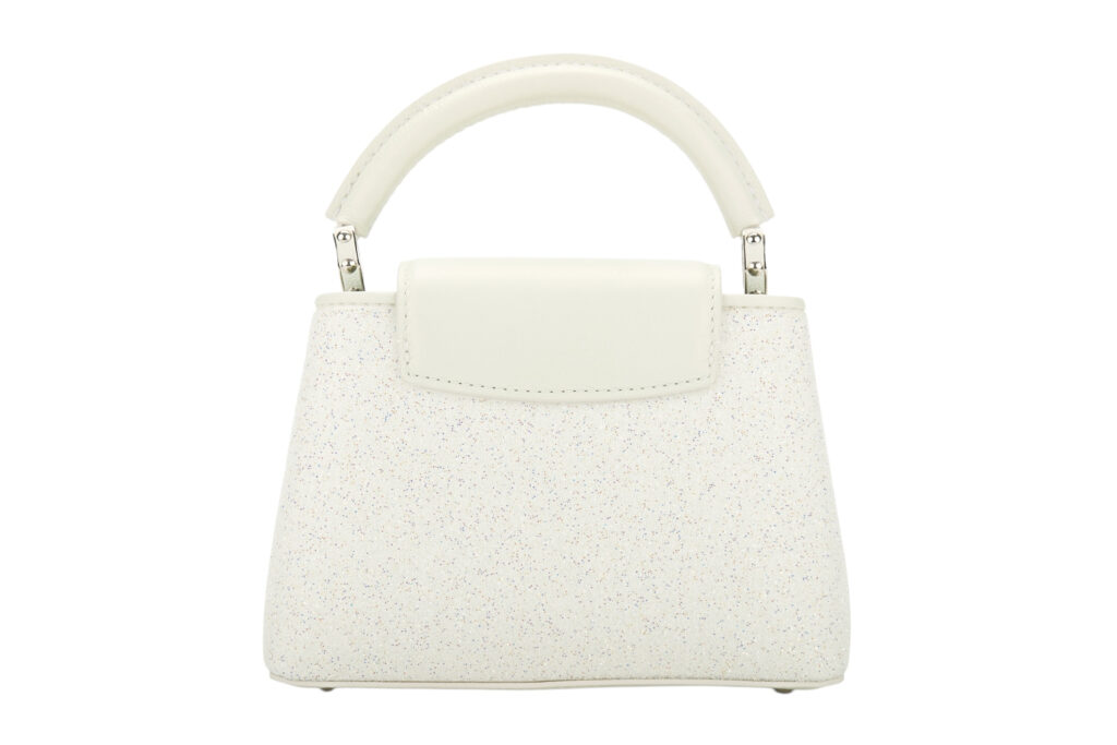 Louis Vuitton Mini Capucines White Swarovski Crystal Embellished Silver ...
