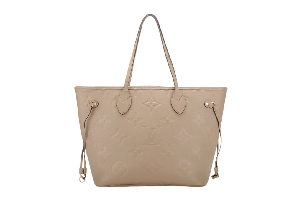 Louis Vuitton Neverfull MM Beige Empriente Leather Tote, Gold Hardware ...